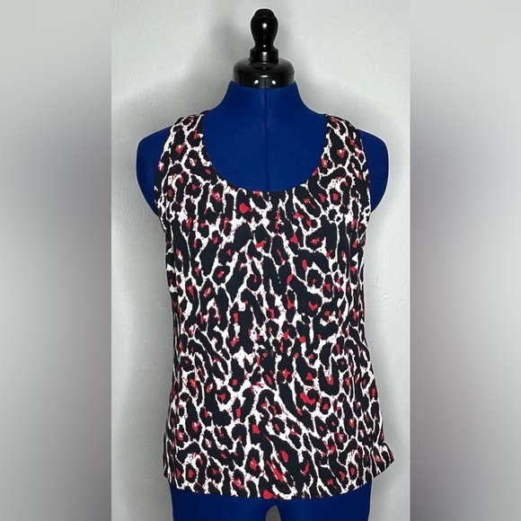 Alexander McQueen | Tops | Alexander Mcqueen Leopard Print Silk Tank ...